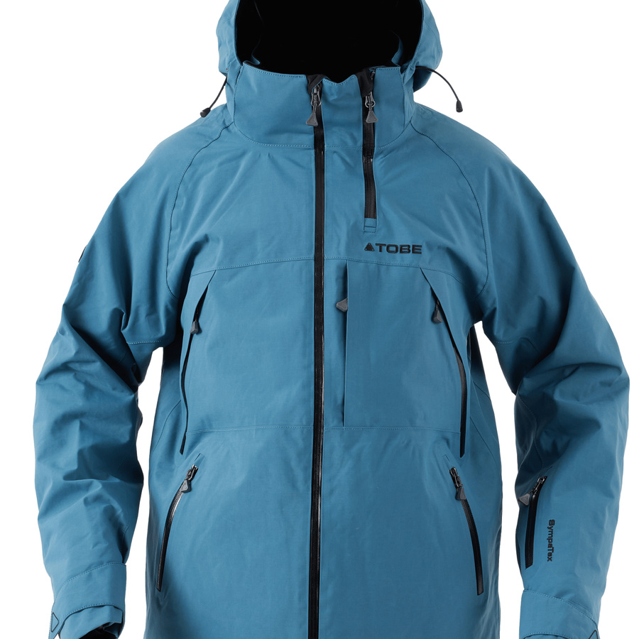 100 % wind and waterproof. Vivid blue jacket - TOBE Outerwear